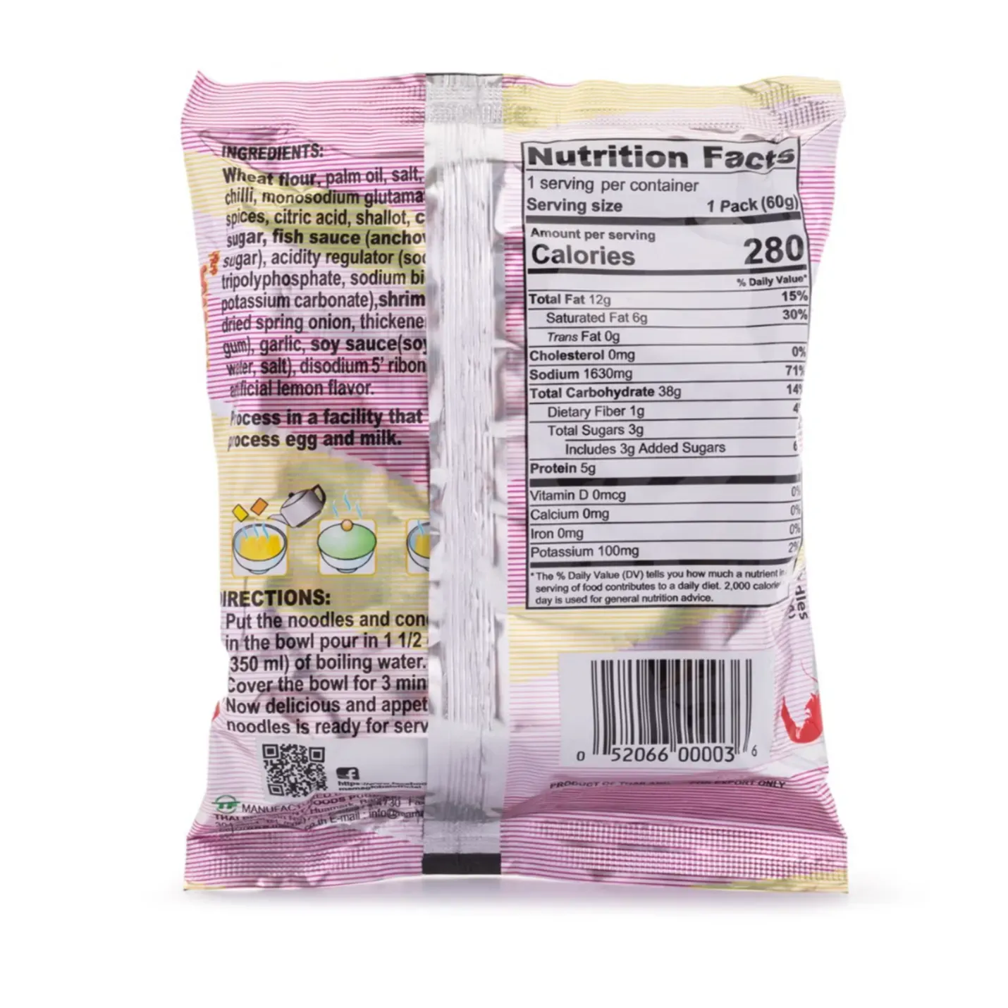 Mama Shrimp Tom Yum Noodles 60 g | Dakoli