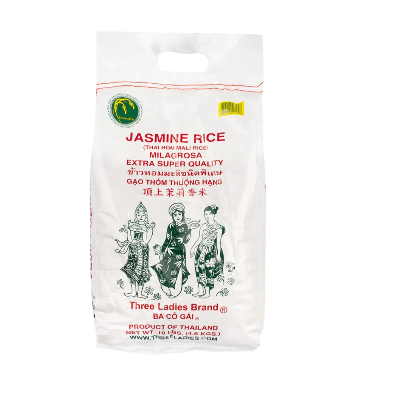 Three Ladies Brand Jasmine Rice Large Bag 10 lb | Dakoli