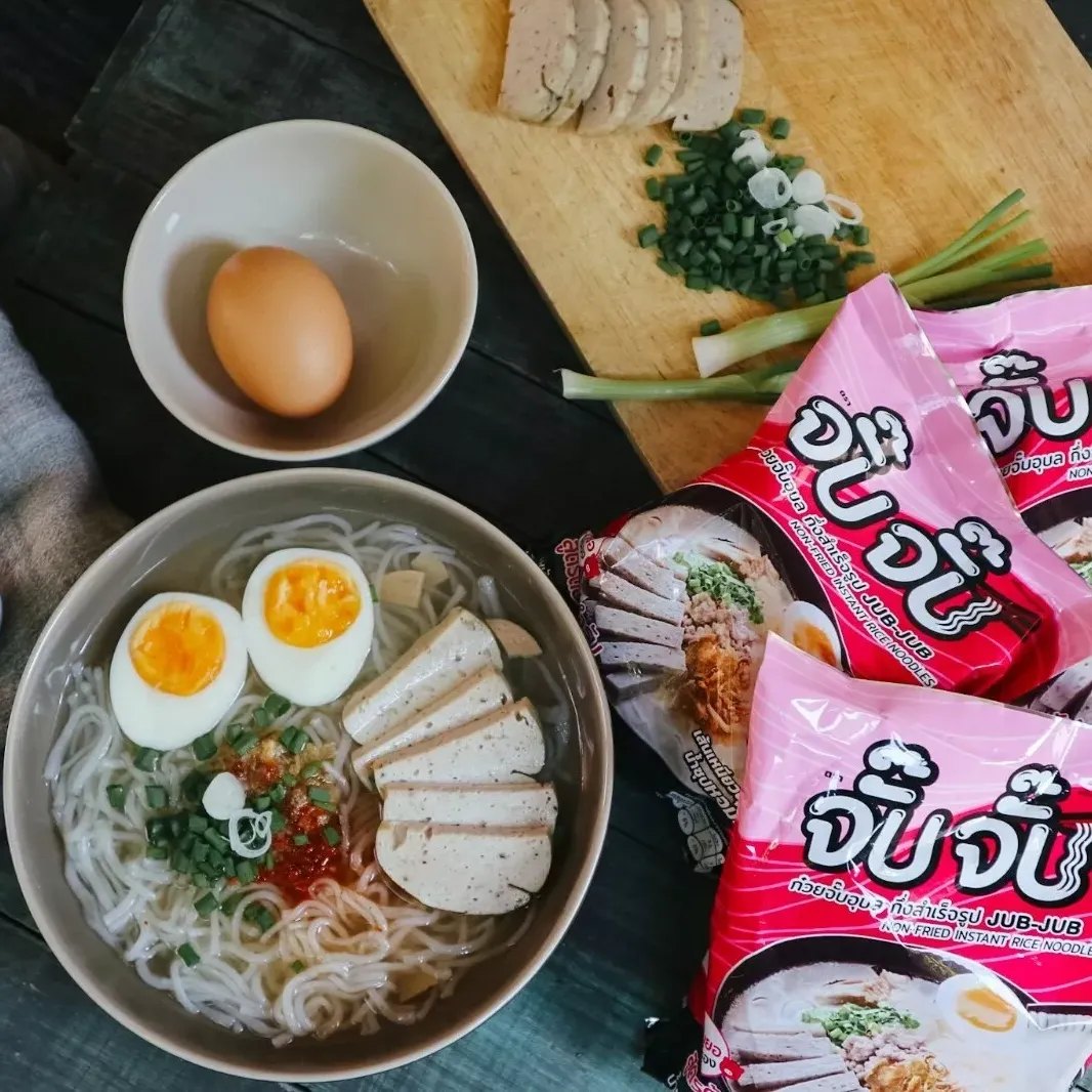 JubJub Non-Fried Chewing Rice Noodles Chicken Soup - 75g , 6 Packs ...